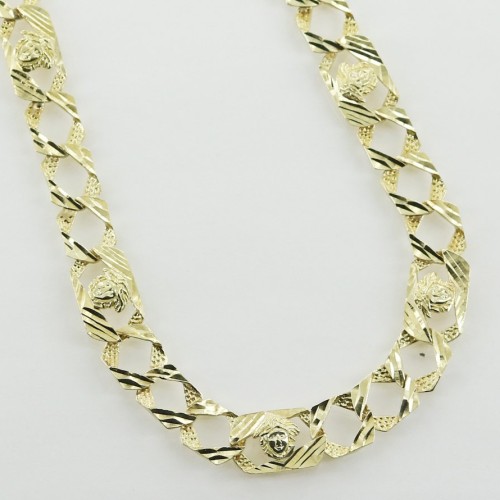 10 Karat Curb Link Versace Motif Chain | Roath's Pawn